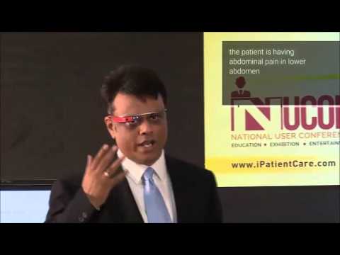 Kedar Mehta, CTO of iPatientCare demonstrating the miGlass. "Google Glass EHR" Video 3