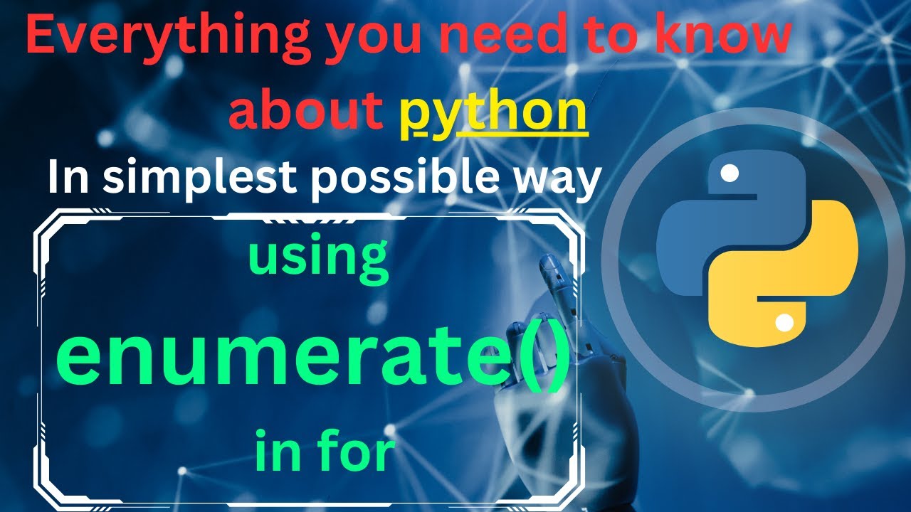 enumerate in python | using enumerate in for loop | python full course | complete python tutorial