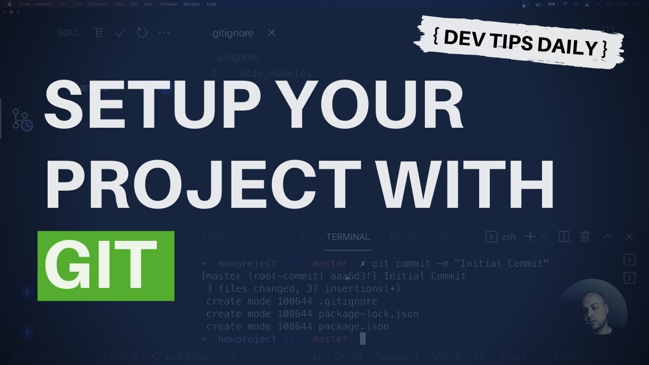 DevTips Daily: Set up your project with Git and make your first commit
