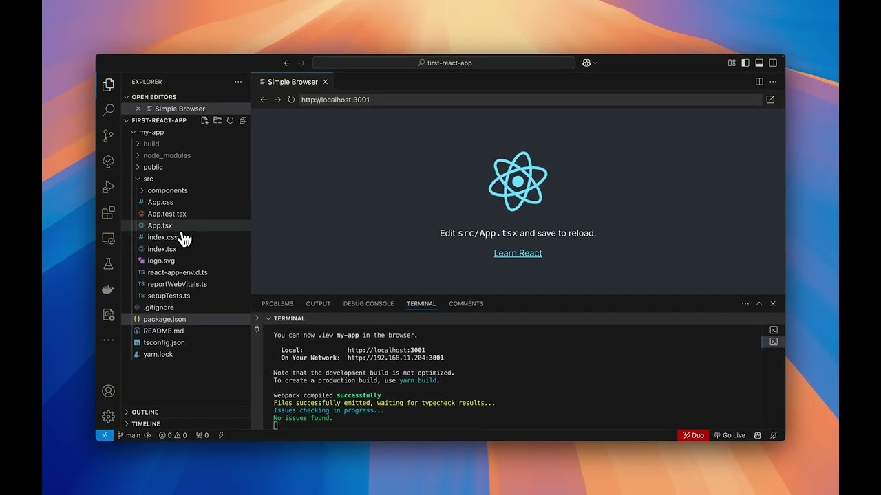 Run React App Live Inside VS Code: Watch Updates Instantly ⚡️