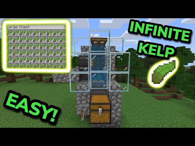 How to build a kelp farm in Minecraft