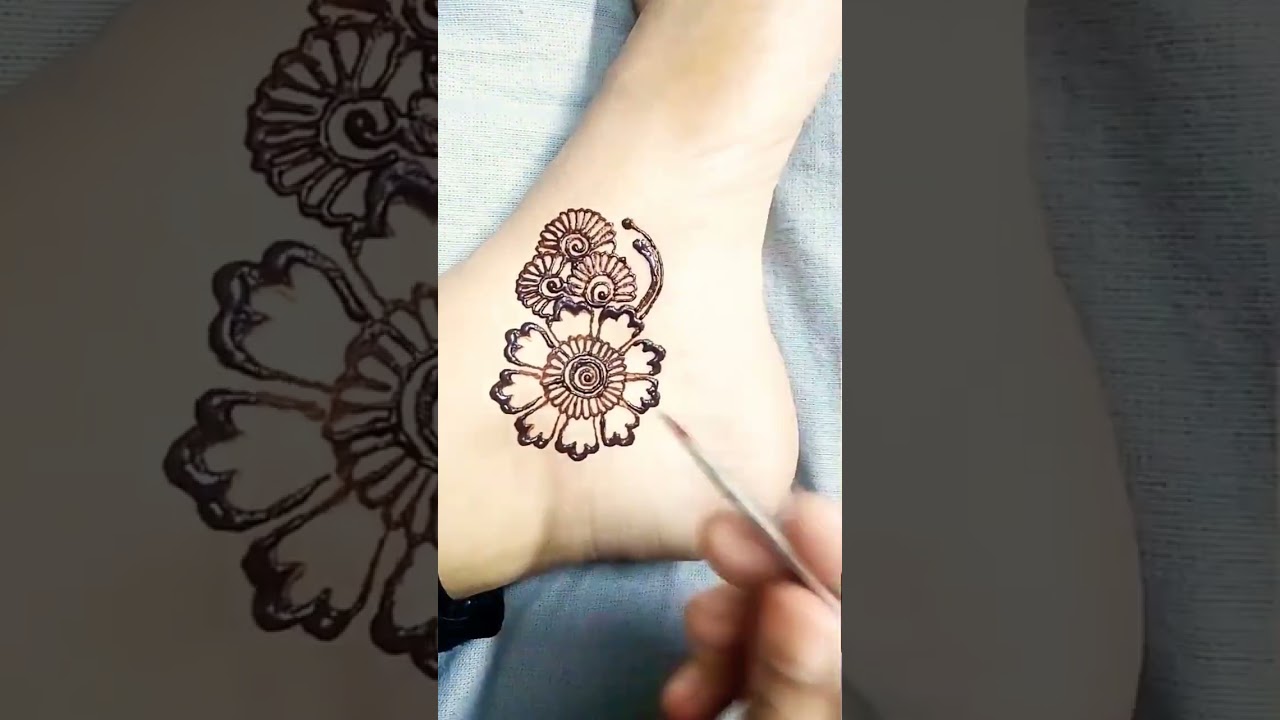 foot henna tattoo #Shorts #Mehndi #Henna #Easymehndidesigns #Art #Design