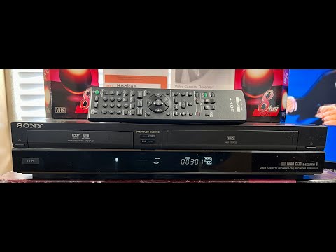 Sony RDR VX555 VHS VCR Recorder w: Remote, Manual, Box, Blank Tape, DVD R; Tested