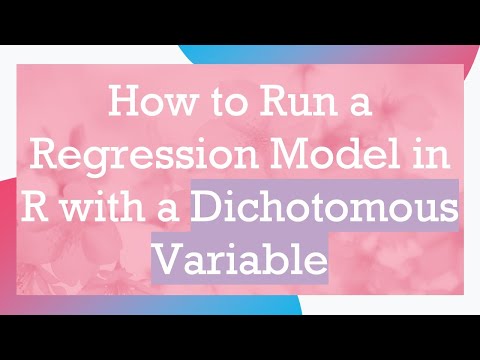 How to Run a Regression Model in R with a Dichotomous Variable