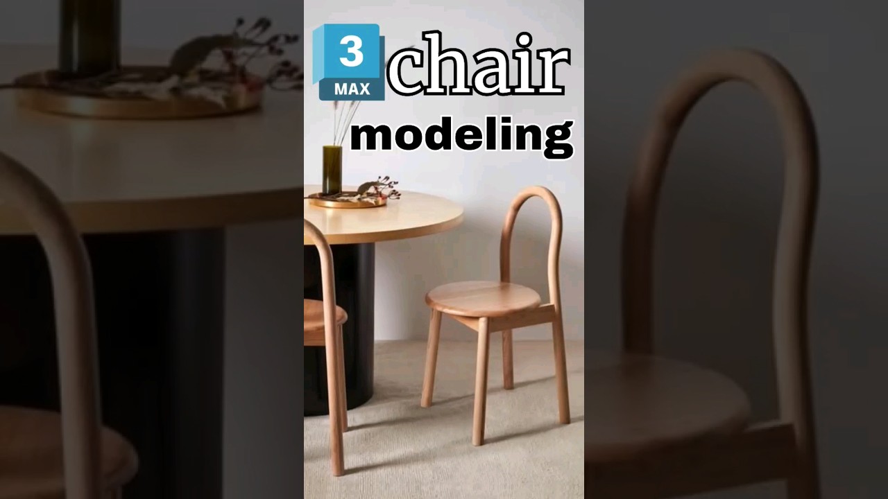 Quick-Chair modeling in 3d's max🔥 #3dsmaxtutorial