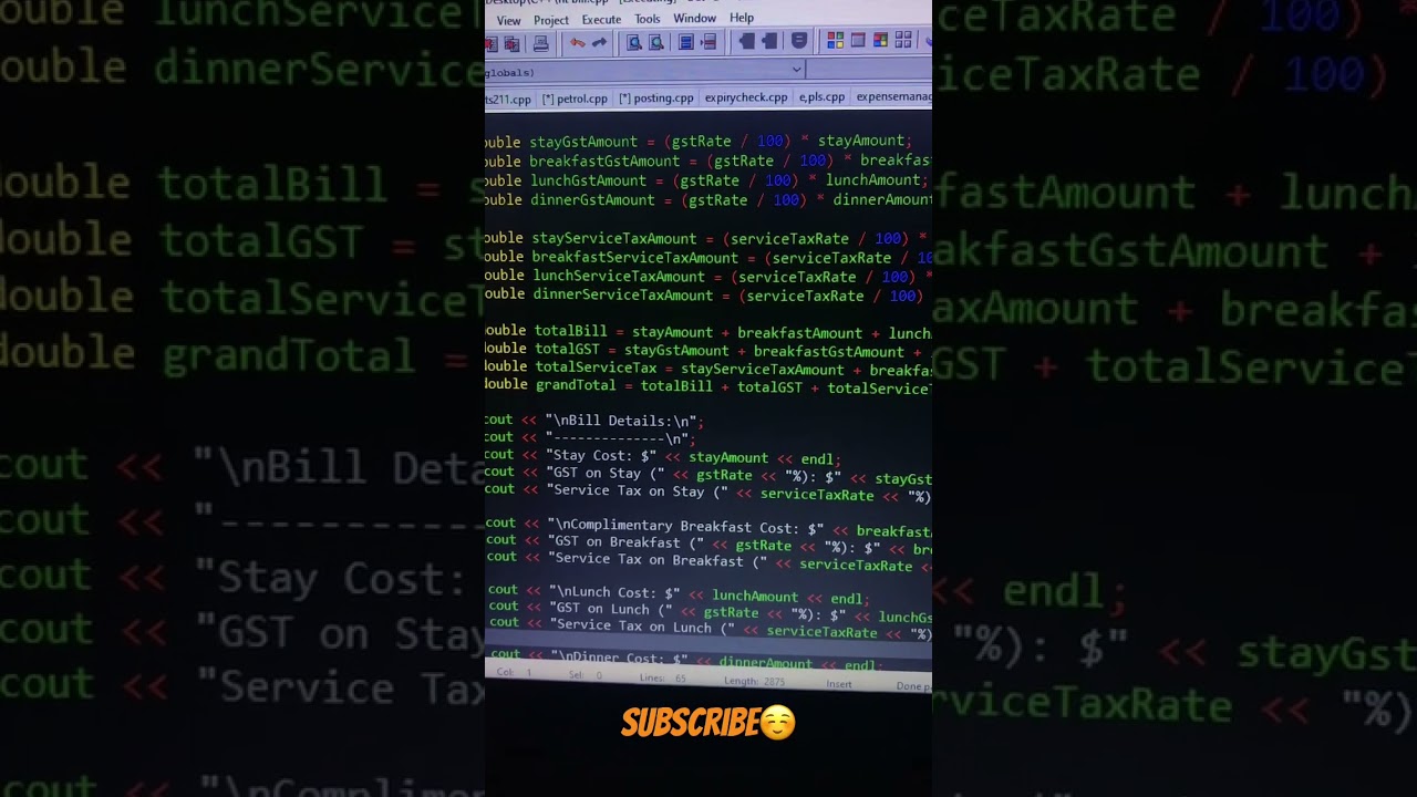 bill logic IDE dev c++ #cppprogramming