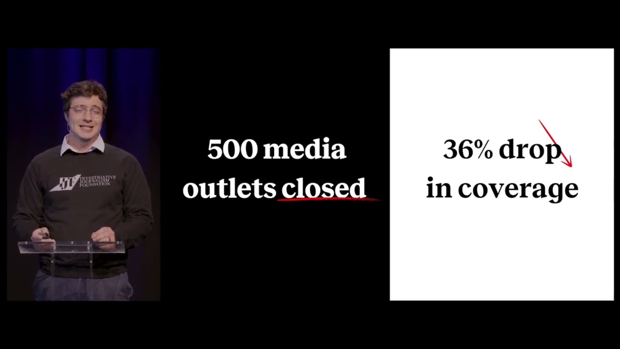 Zane Schwartz of Investigative Journalism Foundation Pitches at Fast Forward Demo Day 2024