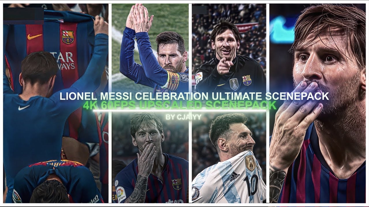 Lionel Messi CELEBRATION ● 4K 60FPS ULTIMATE SCENEPACK ● ( ADDED TOPAZ NO AE CC) FOR EDITING