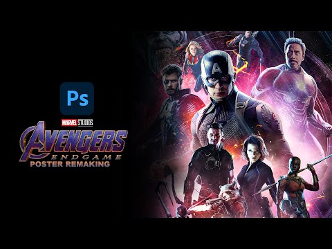 Avengers Endgame poster in photoshop cc 2022 -MA