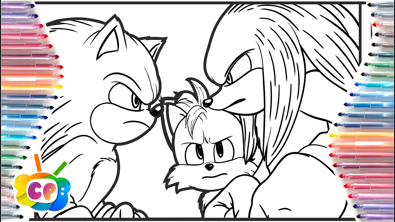 Sonic 3 the hedgehog coloring pages/ Sonic vs Knuckles coloring page/