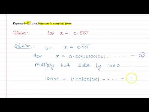 Express 0.001 as a fraction in simplest form.