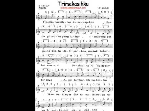 not angka lagu nasional | Terimakasihku