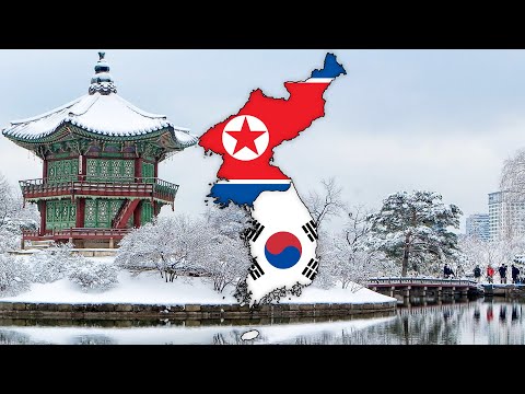 Korean Peninsula [Flag Map]