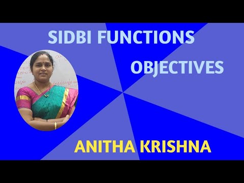 SIDBI OBJECTIVES AND FUNCTIONS