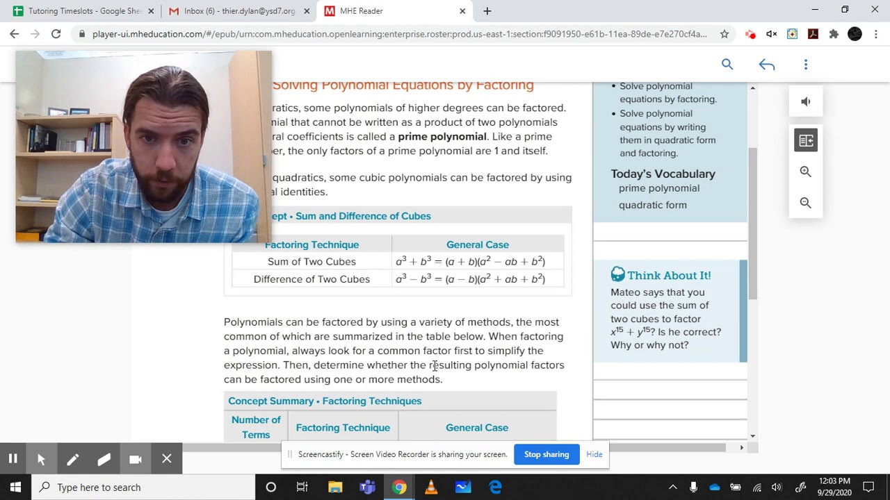 5-2) Solving Polynomial Equations Algebraically Intro