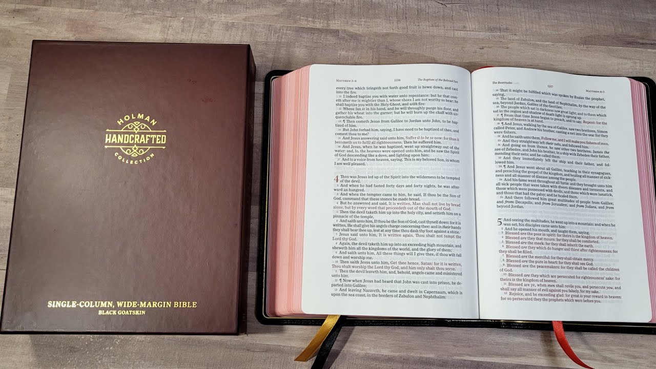 Holman Handcrafted KJV Single Column Wide Margin Bible