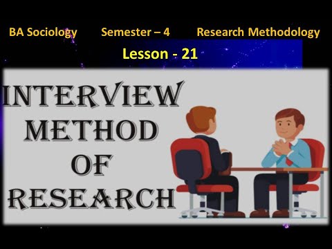 Lesson – 21 : Interview Method(Meaning, Characteristics, Types, Advantages and Disadvantages)