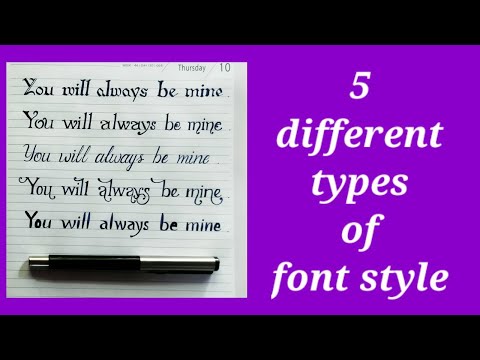 5 different types of font style✍ Handwriting font✍Calligraphy handwriting font✍LAughtERtAinMent✍