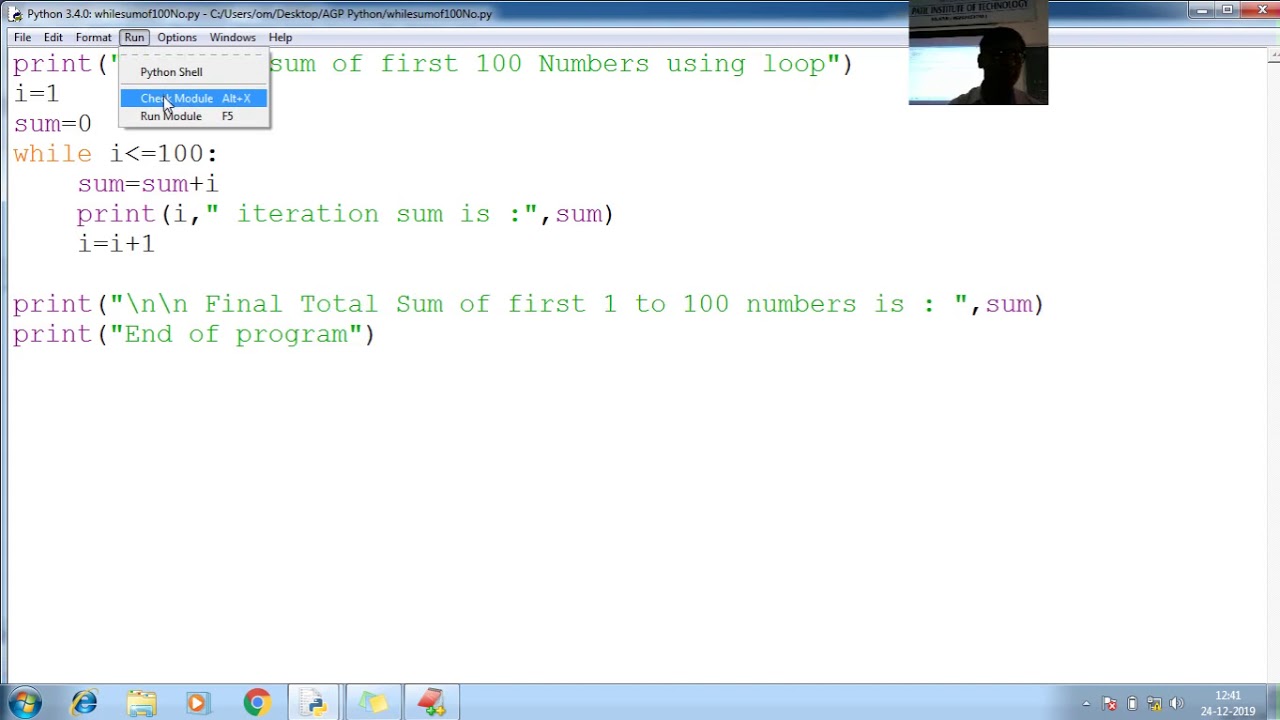 30 Python While loop Sum first 1 to 100 Numbers | Python Programming Tutorial for beginners to advan