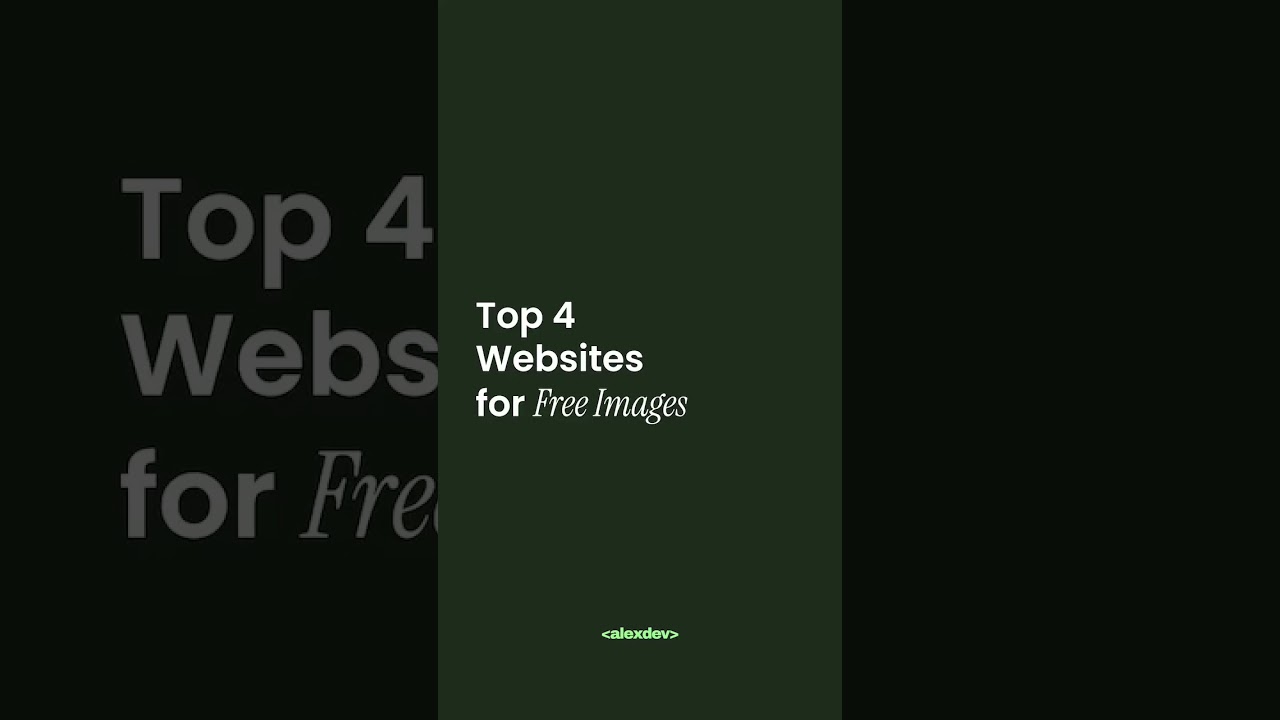 Top 4 Websites for Free Images 📸✨ (Must-Know for Creators)