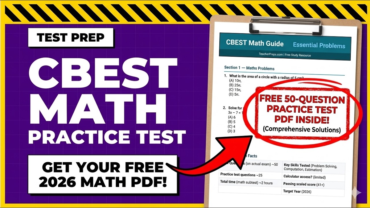 CBEST Math Practice Test — 25 Questions with Answer Key