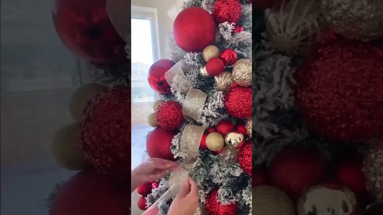 #christmas  Hacks 180--How to Decorate a Christmas Tree with Ribbon ?#decoration #christmastree