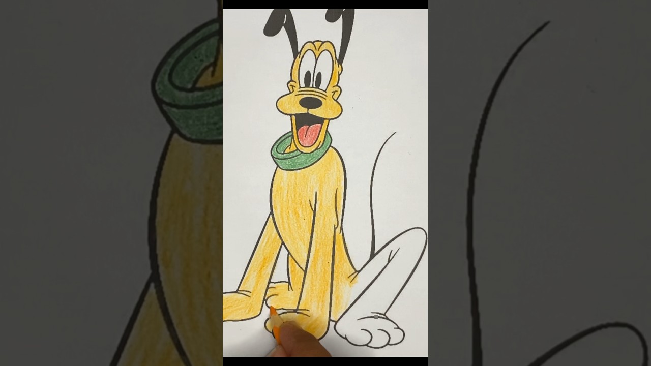 How to coloring pluto character mikey mouse 🌈🌈🌈🌈🌈🌈