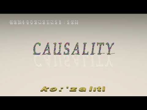 causality - pronunciation in British English (three voices / accents)