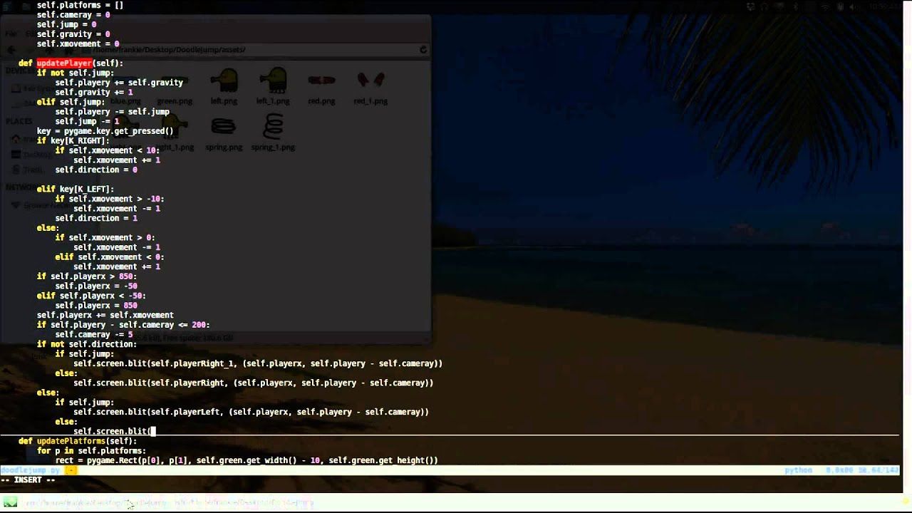 Create Doodle Jump in Python [Time Lapse]