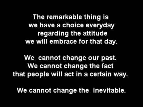 Chuck Swindoll on attitude