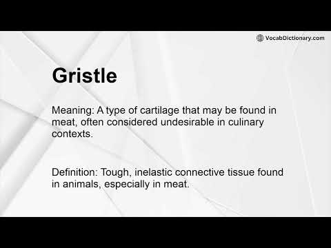 Gristle Meaning