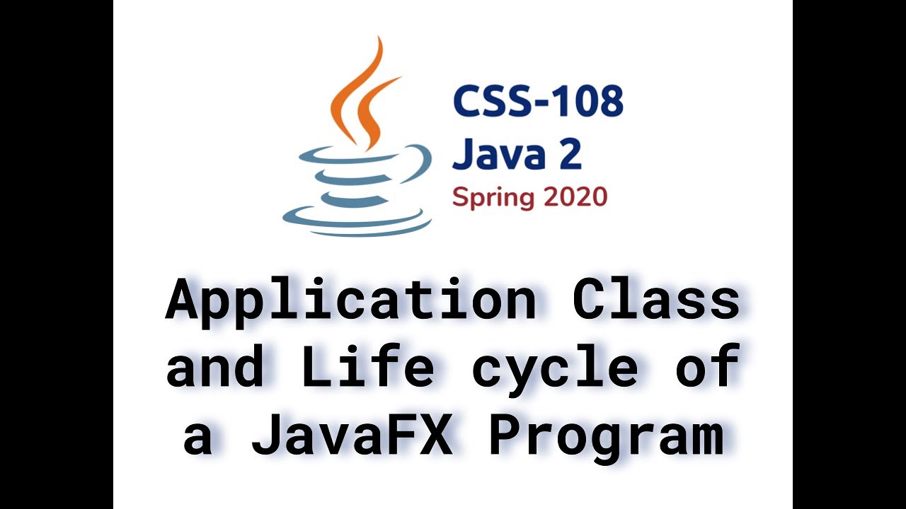 03 Application Class and Life cycle of a JavaFX Program