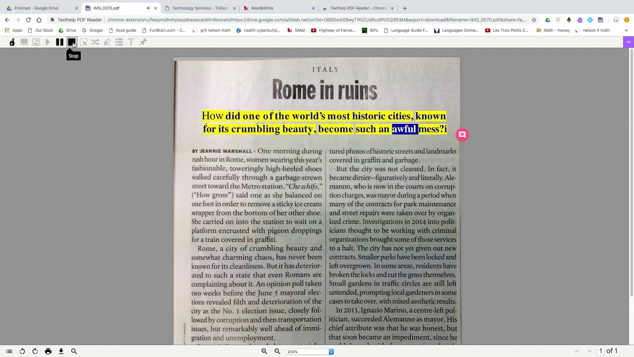 Texthelp's PDF Reader