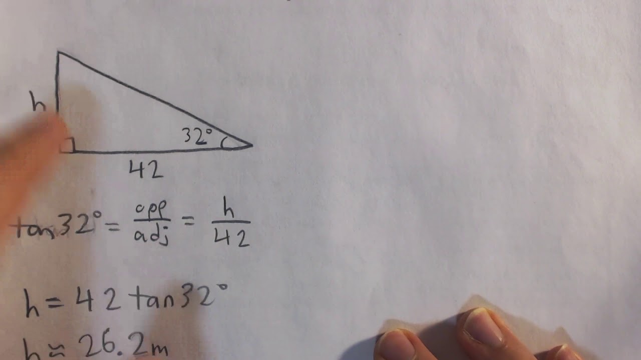 Shadow of a Tree - Trigonometry Word Problem (Example)