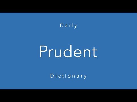 Prudent (Daily Dictionary)