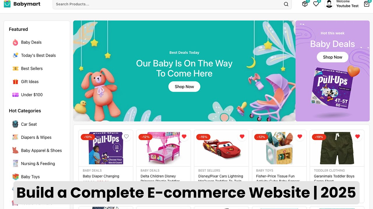 Build a Complete Shop E-commerce Website | Full Stack Development Tutorial 2025