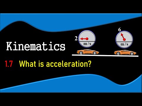 Kinematics: 1.7 What is acceleration?