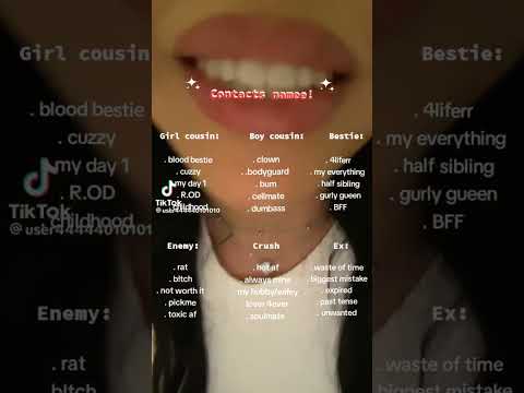Contacts names!