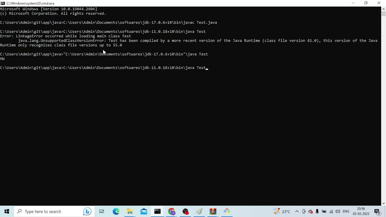java.lang.UnsupportedClassVersionError