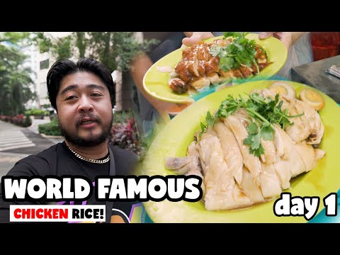 WE ATE WORLD FAMOUS HAINAN CHICKEN RICE! But was it the BEST? DAY 1 of SINGAPORE!