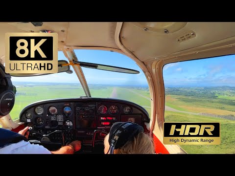 Landing at Lista Airport in a microplane