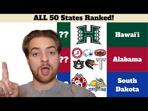 ALL 50 States ranked by their 2024 College Football teams!