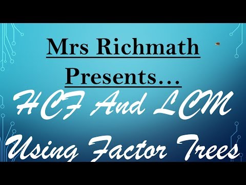 Year 8 HCF/ LCM using factor trees