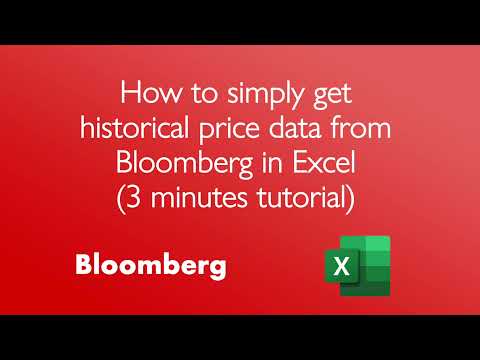How to get historical stock price data from Bloomberg in Excel (3 minutes tutorial)