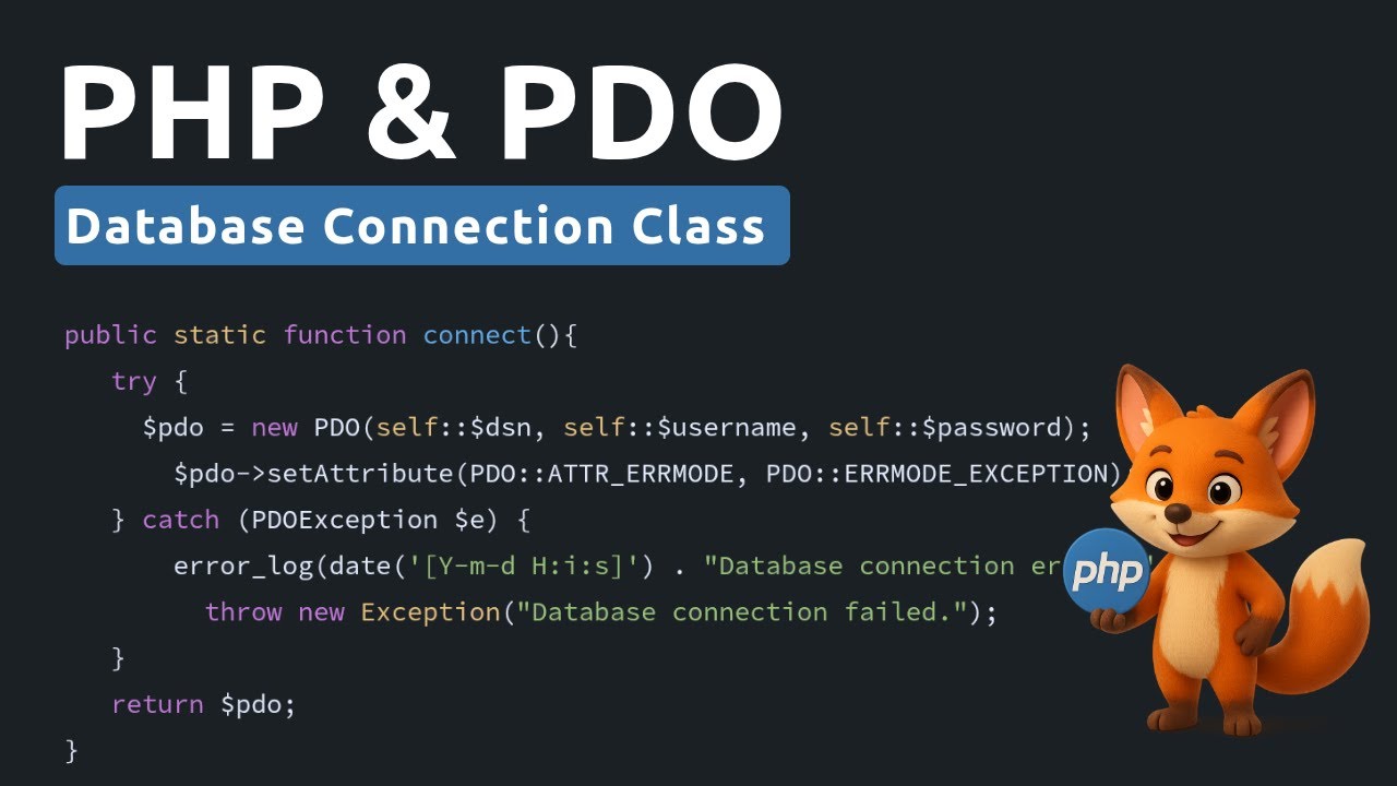 PHP and PDO Database Connection | Creating Reusable Database Class