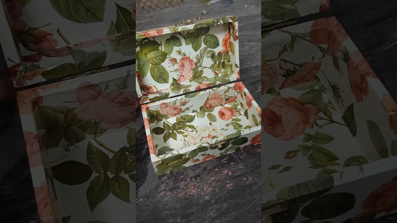 After a long gap, I made a gift box made of MDF box and a gift wrapper 🎁