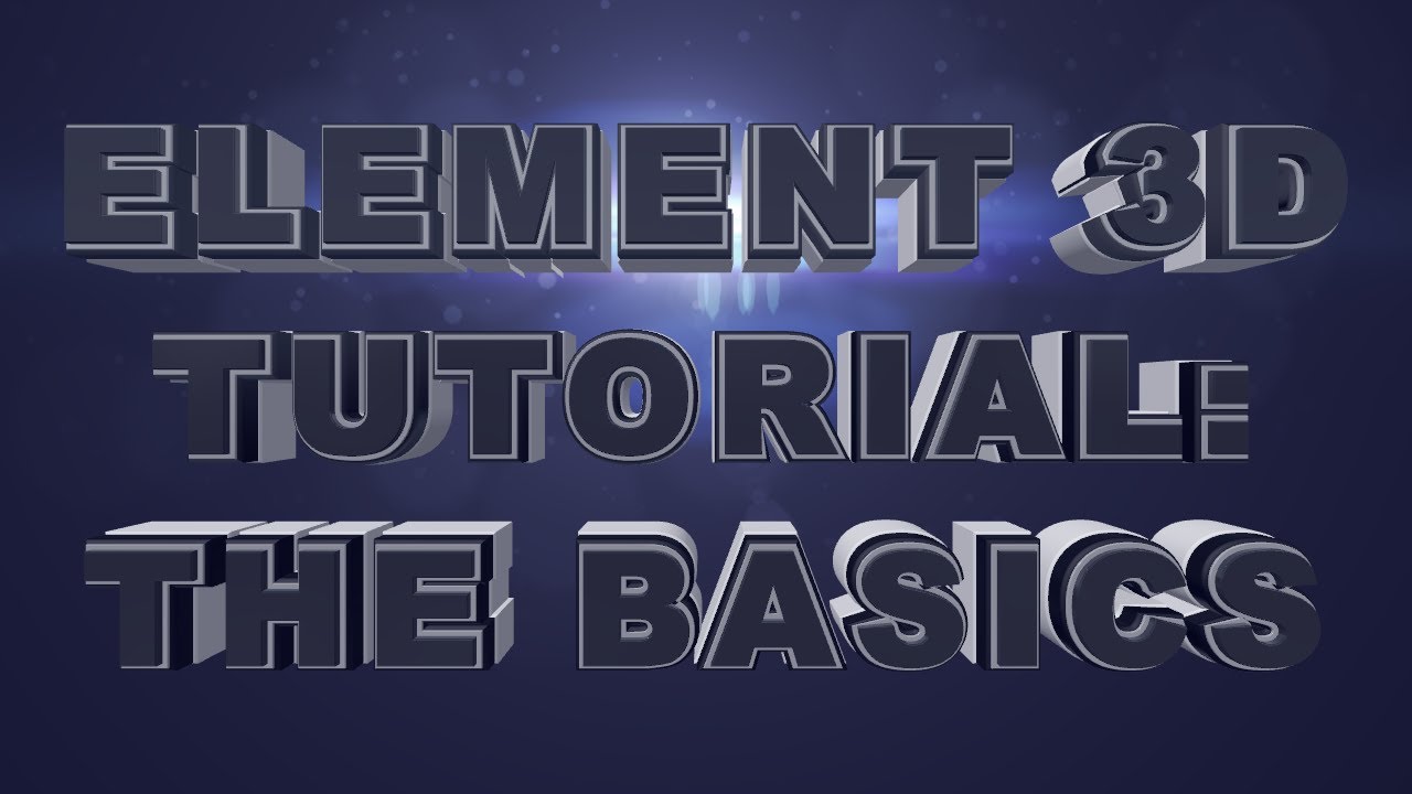 Element 3D Tutorial: Basic Text With Shadows