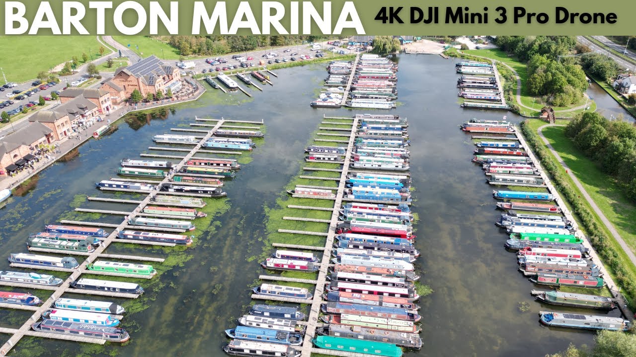 Barton Marina -Barton-under-Needwood Staffordshire UK - 4K DJI Mini 3 Pro Drone
