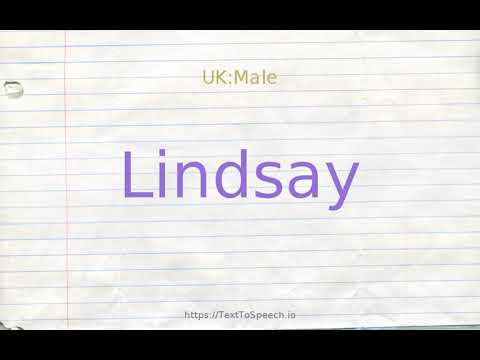 How to pronounce lindsay