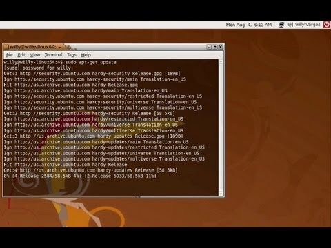 Linux Ubuntu Terminal Update Upgrade